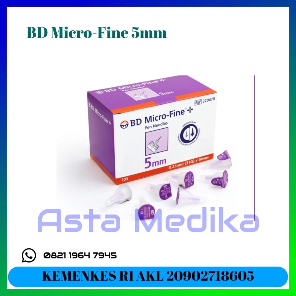 Jual Jarum Insulin Micro-Fine BD 31G x 5mm (0.25mm) - Pen Needle MicroFine BD 5mm | Shopee Indonesia