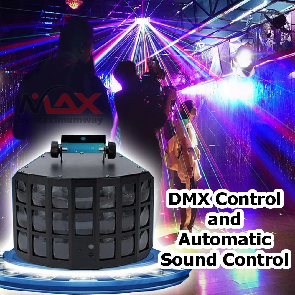 Jual Butterfly Beam + Strobe + Laser with DMX & Sound Automatic ...