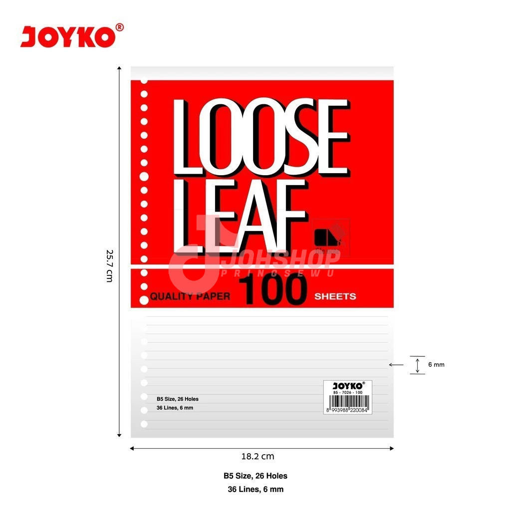 Jual Loose Leaf / Isi Kertas File Binder Joyko/Random Uk. B5 | Shopee Indonesia