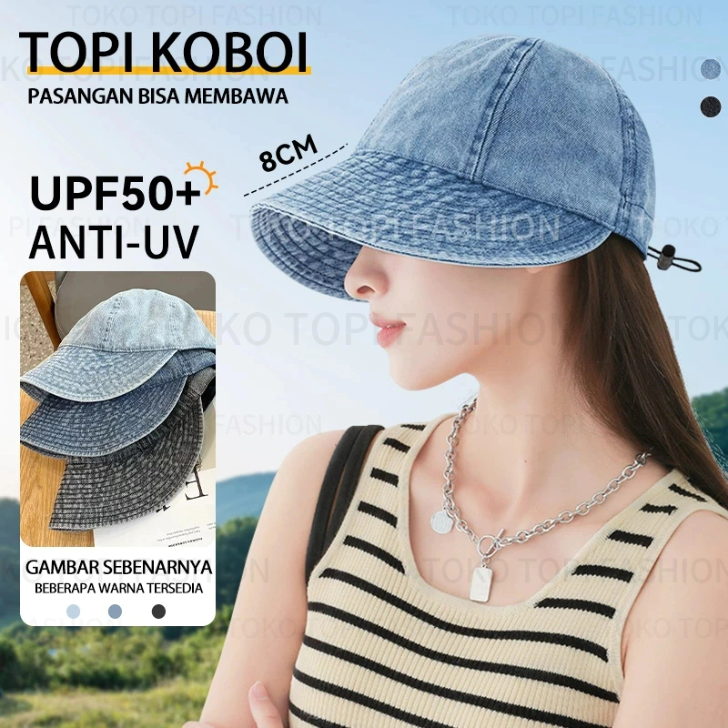 Jual topi wanita topi pantai wanita topi wanita korea style topi koboi ...