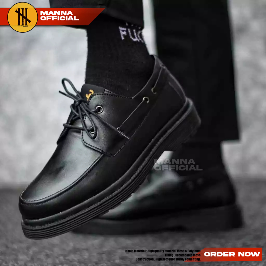 Jual Sepatu Formal Pantofel Hitam Docmart Pria Kulit Pu | Shopee Indonesia