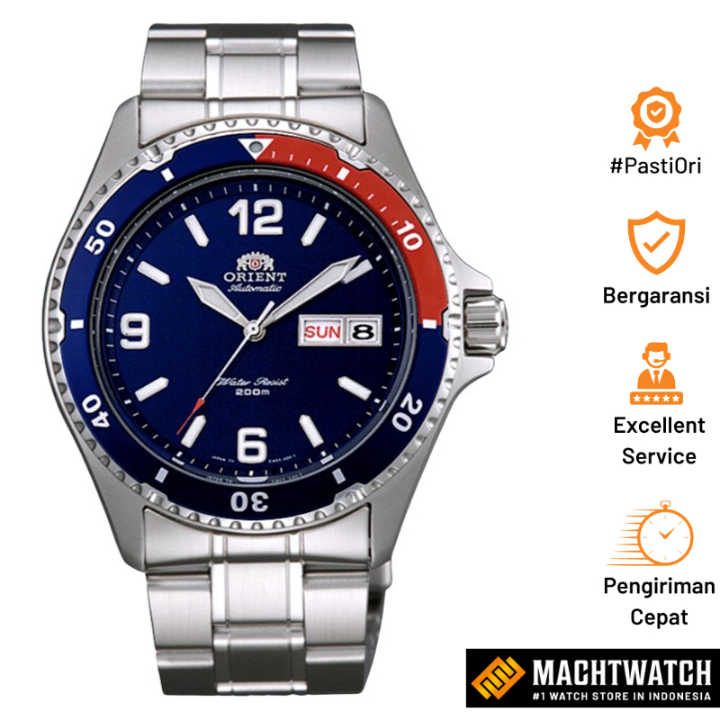 Jual Jam Tangan Pria Orient MAKO Pepsi II FAA02009D Automatic Blue dial ...