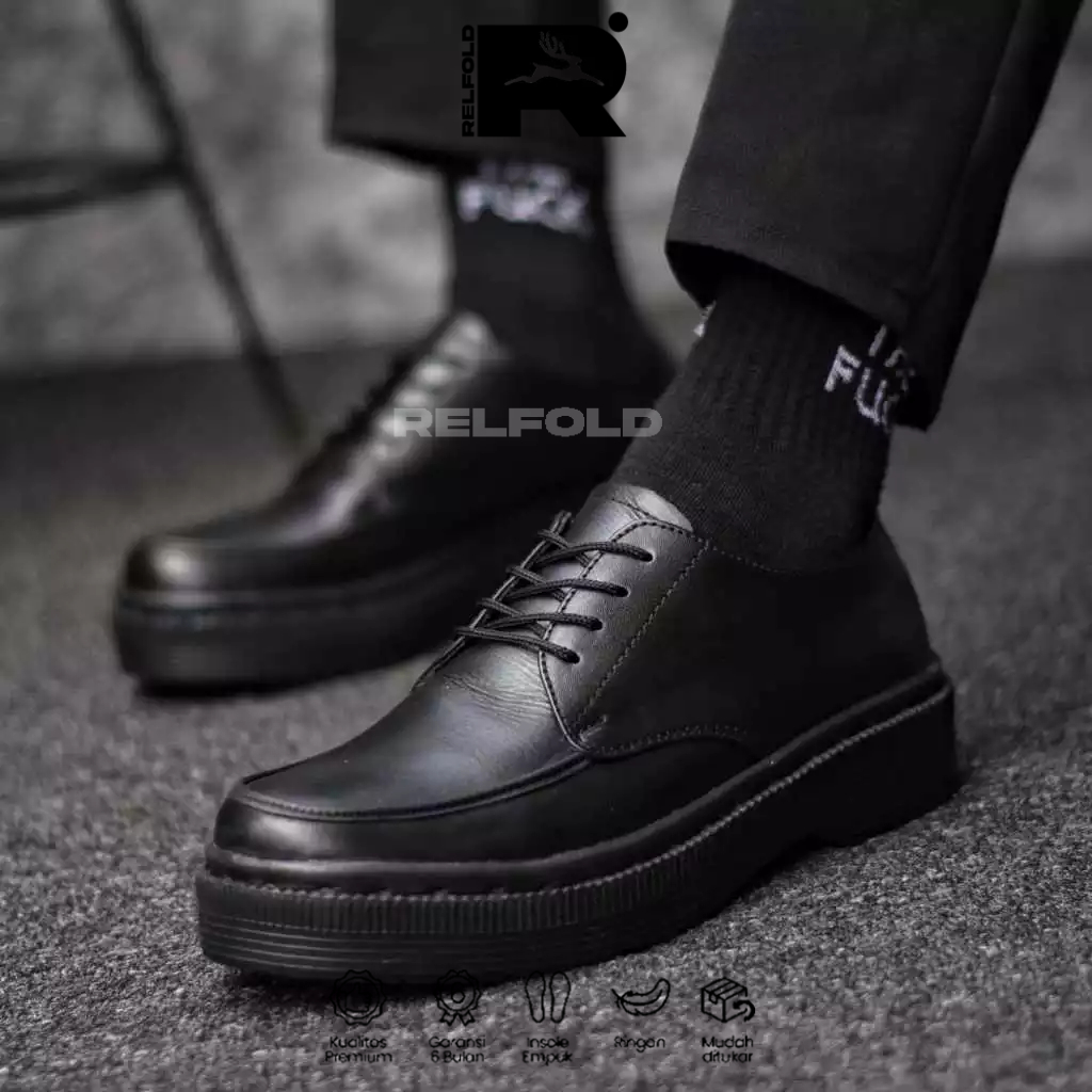 Jual Sepatu Formal Pantofel Pria Kulit Asli Kerja Pria Hitam | Shopee ...