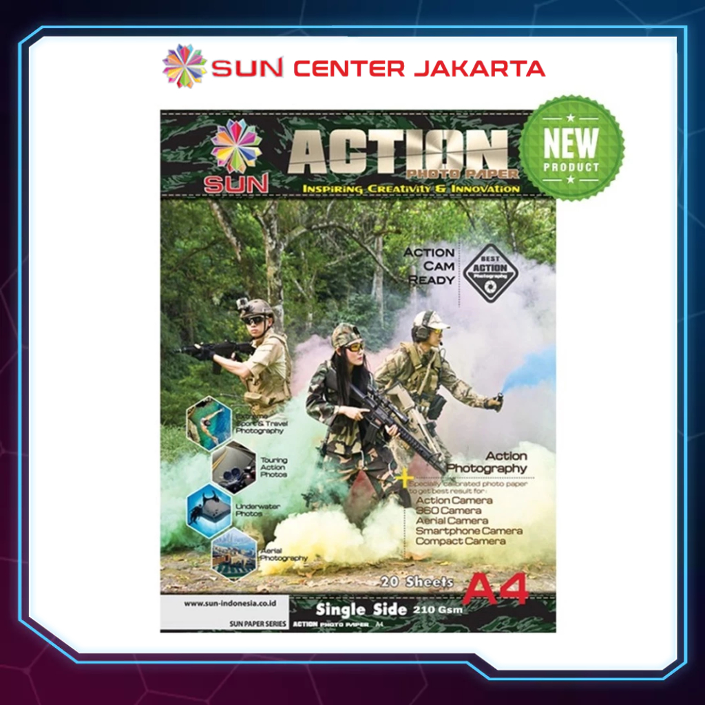 Jual Kertas Foto A4 SUN Action Photo Paper Ketebalan 210, 240 gram ...
