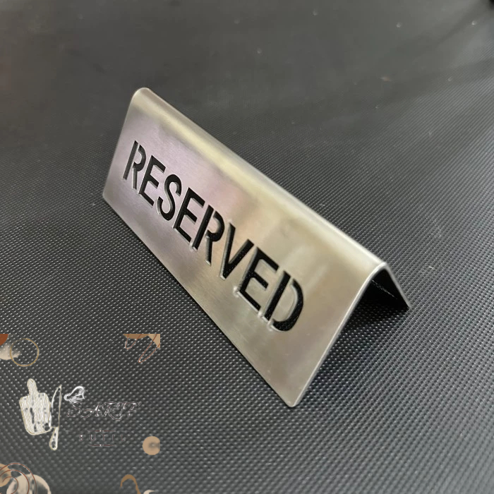 Jual Reserved Sign Plat Reservasi Stainless Tanda Papan Reserve Besi ...