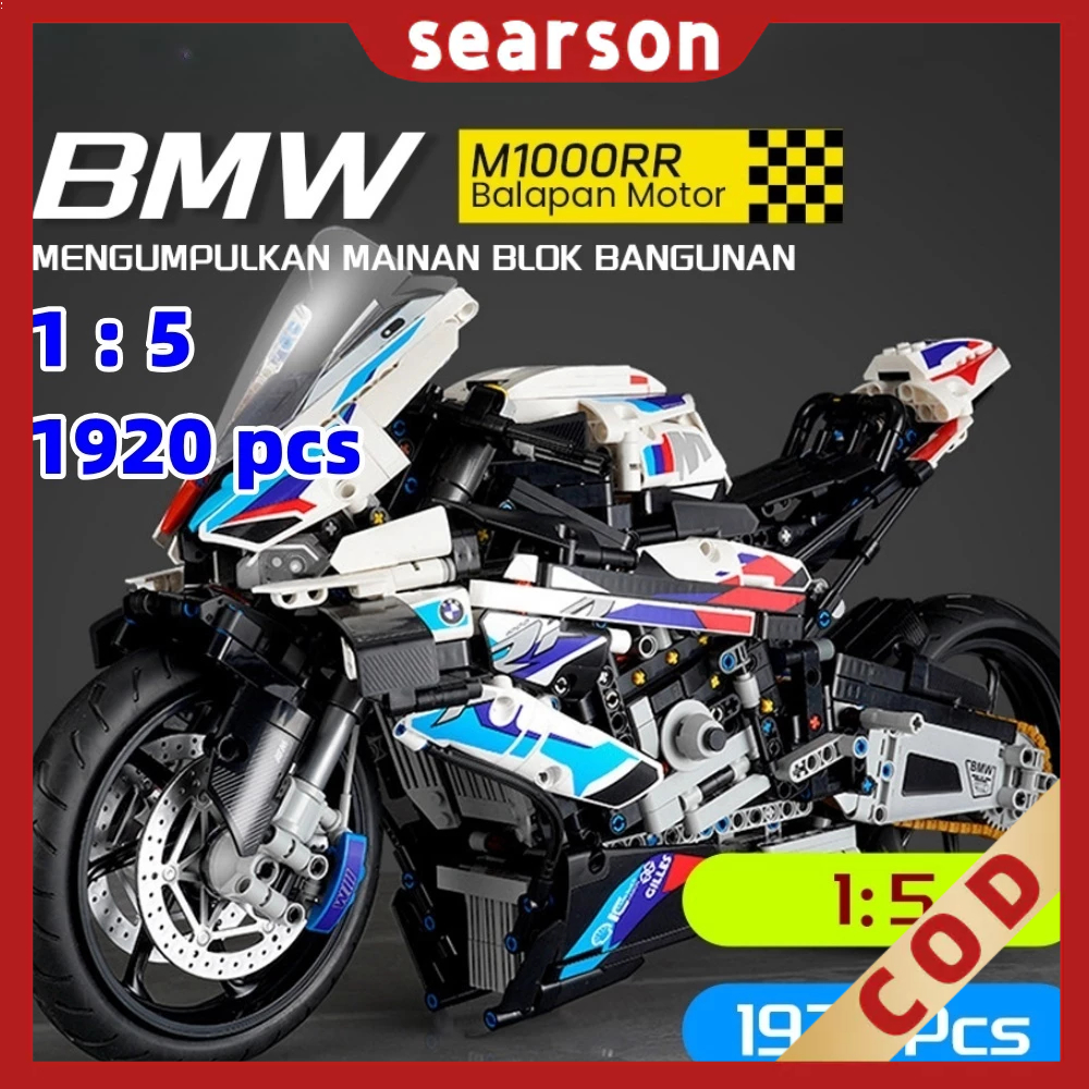 Jual 【1920+pcs】⭐️Ready⭐️1:5 Block Sepeda motor BMW M1000RR Mainan ...