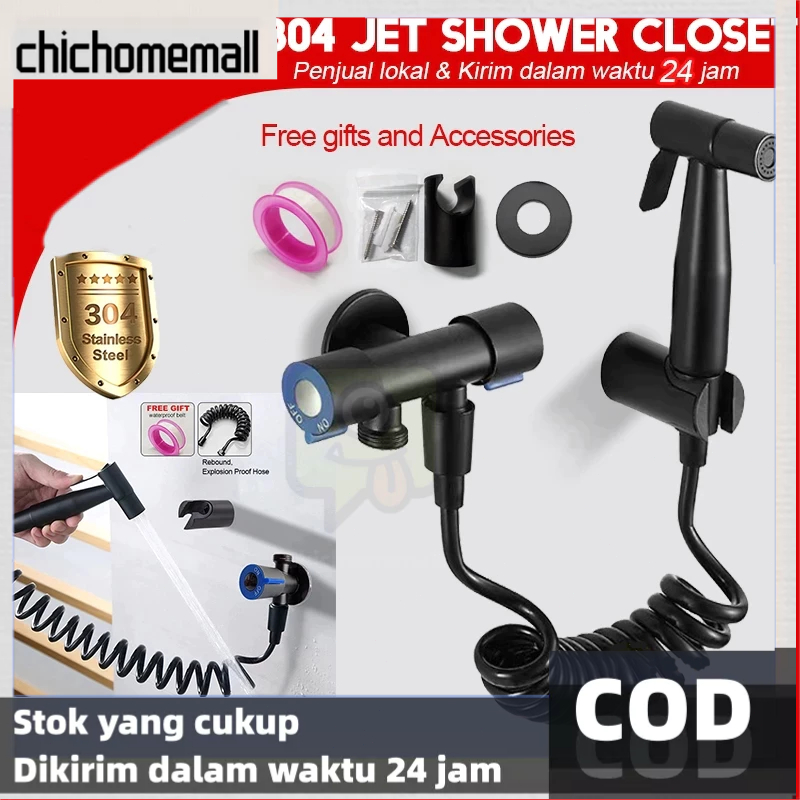Jual SUS304 Jet Shower Closet/Kran Cabang 2/Jet Washer Toilet/Kran ...