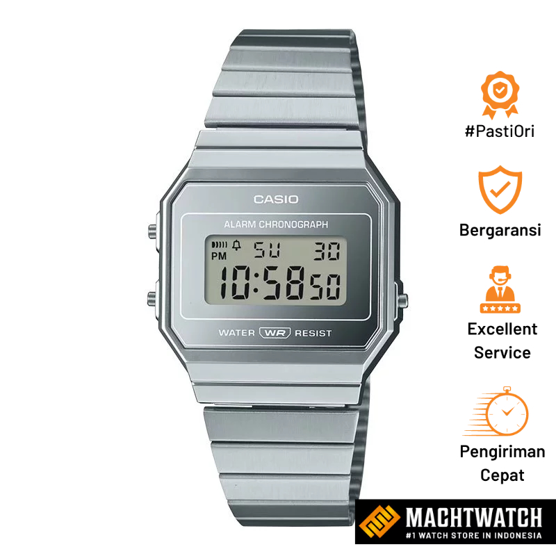 Jual Jam Tangan Wanita Digital Casio Standard A700WEV-7ADF A700 ...