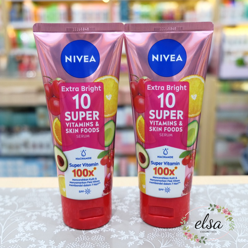 Jual Nivea EXTRA BRIGHT 10 SUPER VITAMINS & SKIN FOODS SERUM 180ml ...