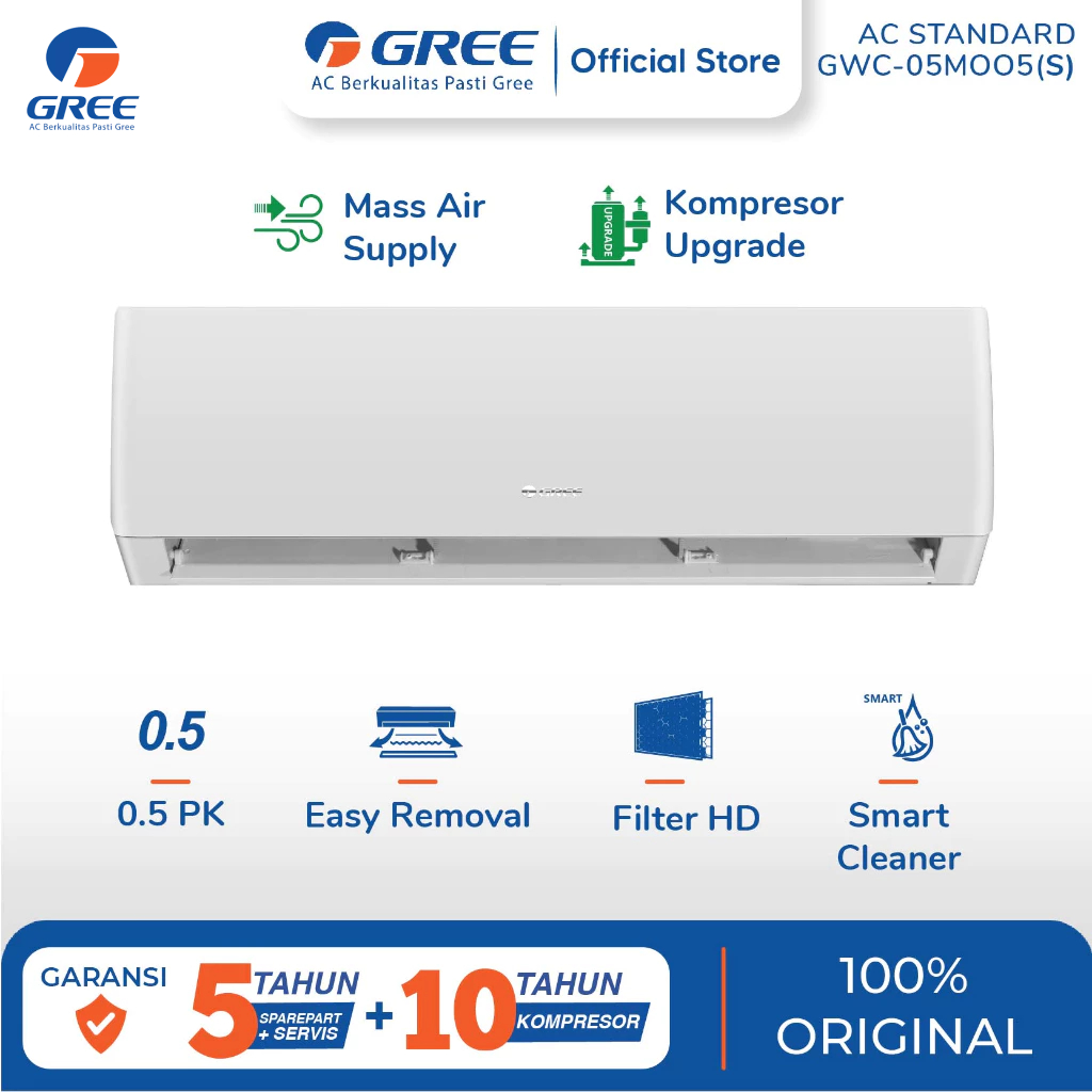 Jual GREE AC Split Series 0,5 PK GWC-05M005S Unit Only (Unit Indoor dan ...