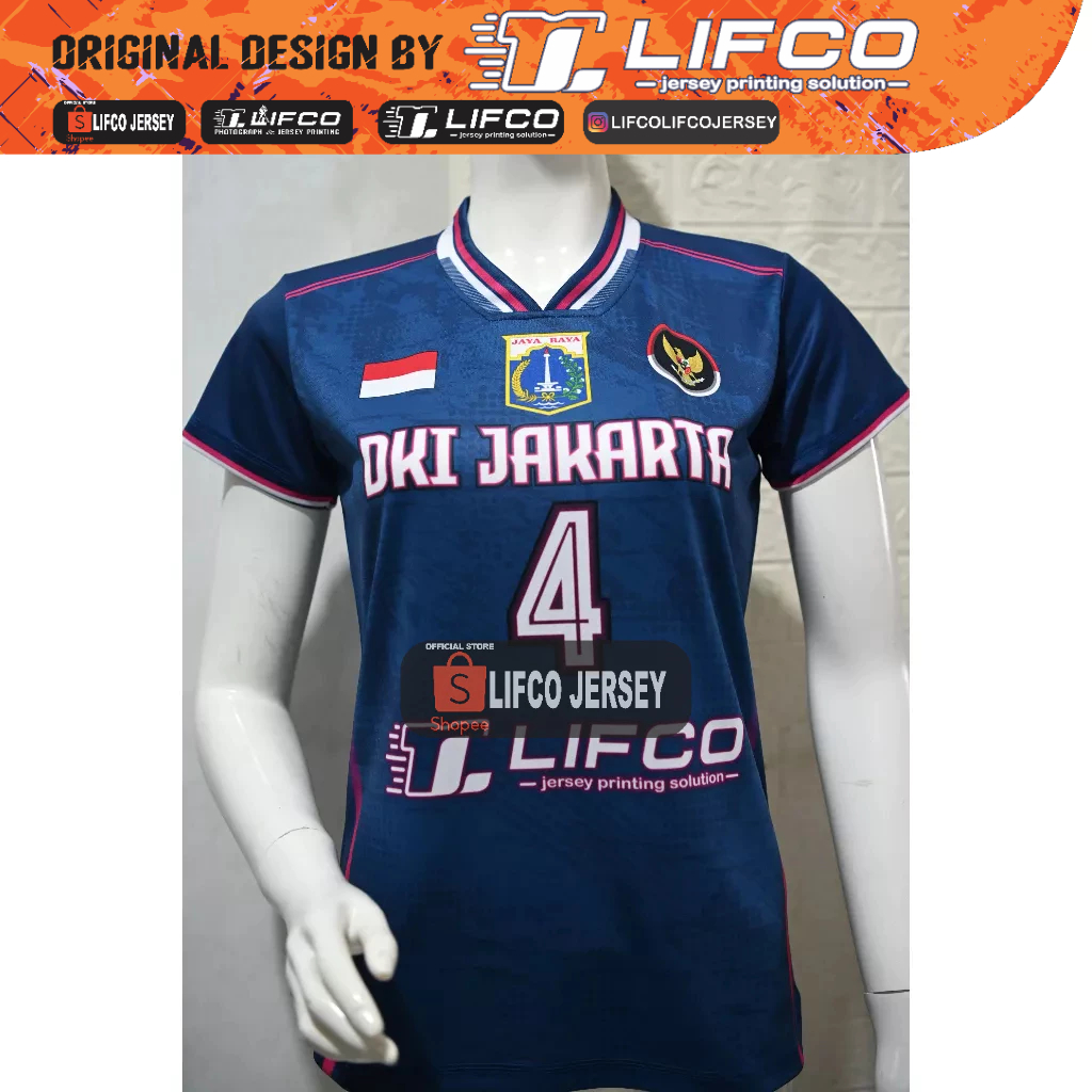 Jual JERSEY LIFCO ORIGINAL BULAN KEMERDEKAAN NUSANTARA SERIES CEWEK -DKI JAKARTA- | Shopee Indonesia