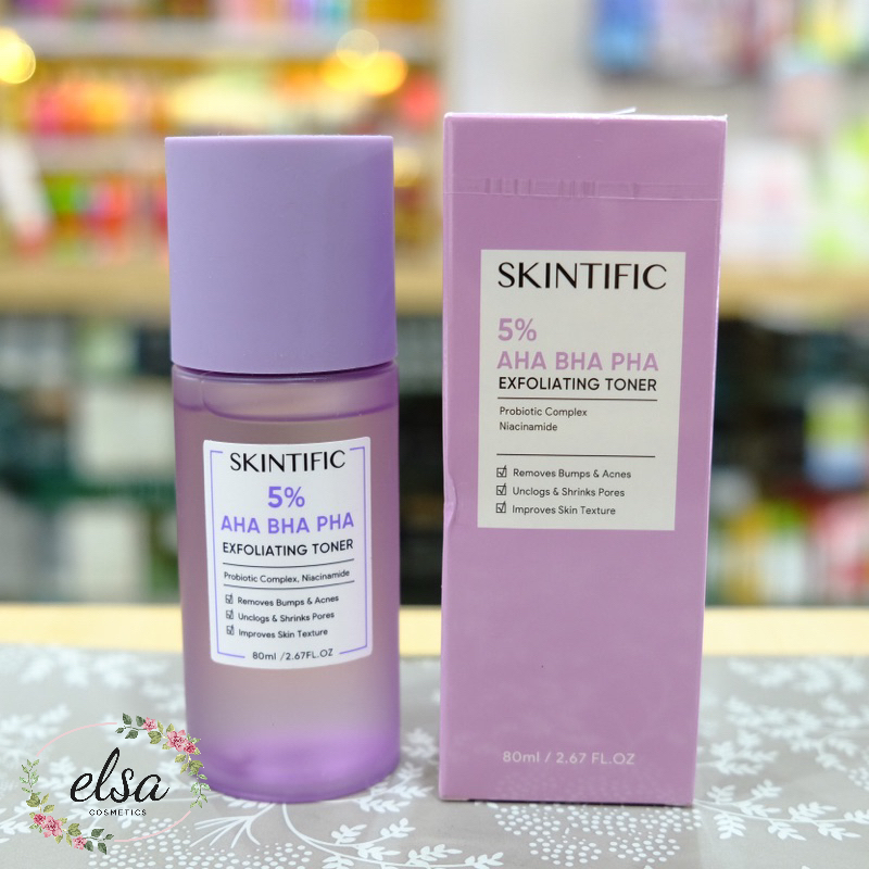 Jual SKINTIFIC 5% AHA BHA PHA Exfoliating Toner 80ml | Shopee Indonesia
