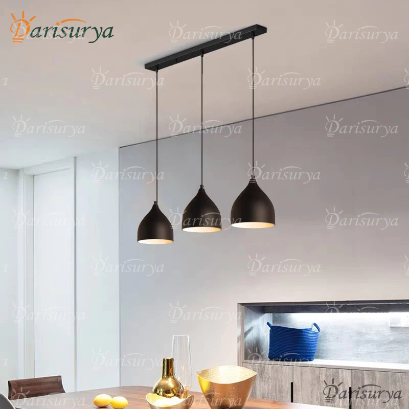 Jual Lampu Gantung Minimalis Nordik Modern Tangga 3 In 1 Lampu Gantung Ruang Meja Makan Mini Bar ...