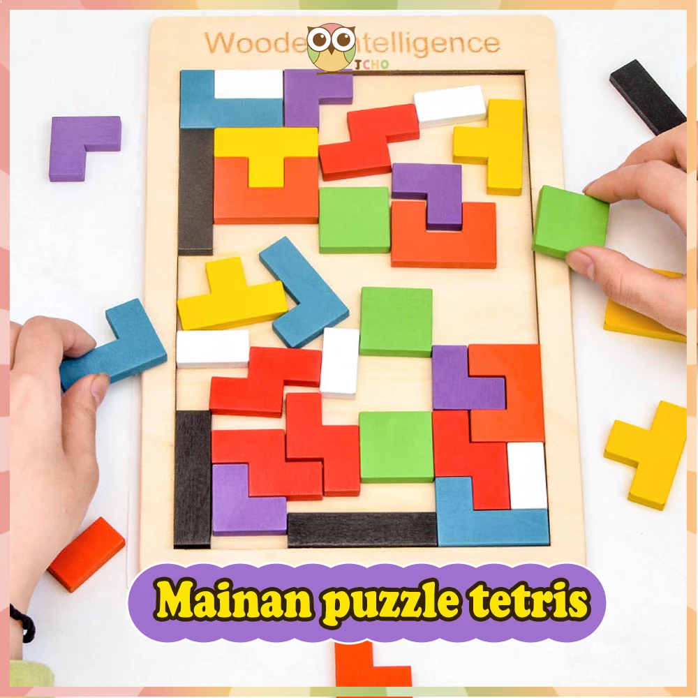 Jual JCHO Mainan Puzzle Tetris Russian block montessori geometri puzzle ...
