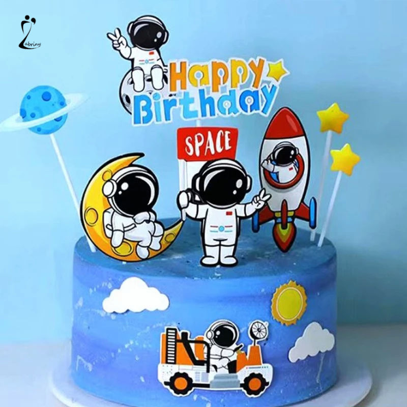 Jual Topper Cake TEma Astronot Luar Angkasa Kartun Lucu Stick Z ...