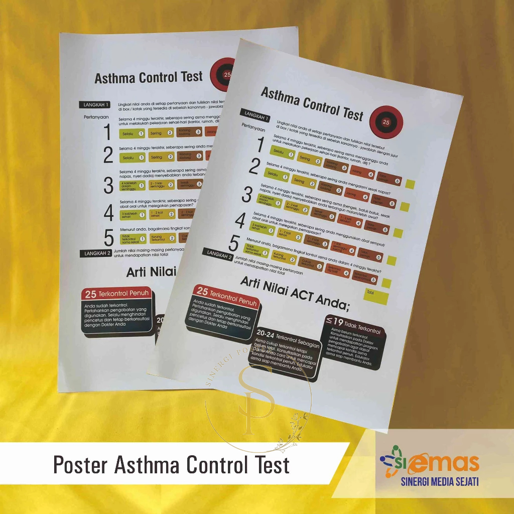 Jual Poster Kesehatan | Poster ACT | Poster Asthma Control Test ...