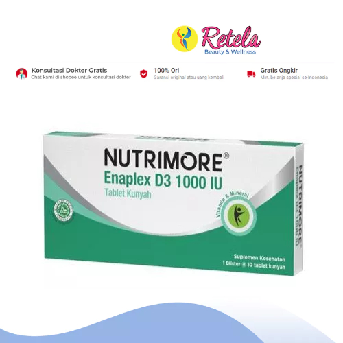 Jual Nutrimore Enaplex D3 1000 IU 1 Blister Isi 10 Tablet Kunyah ...
