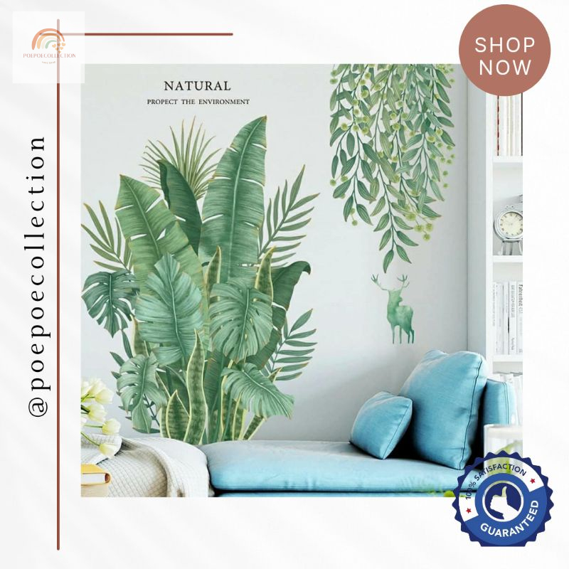 Jual Wall Stiker Dinding Premium Daun Estetik Stiker aesthetic Natural ...