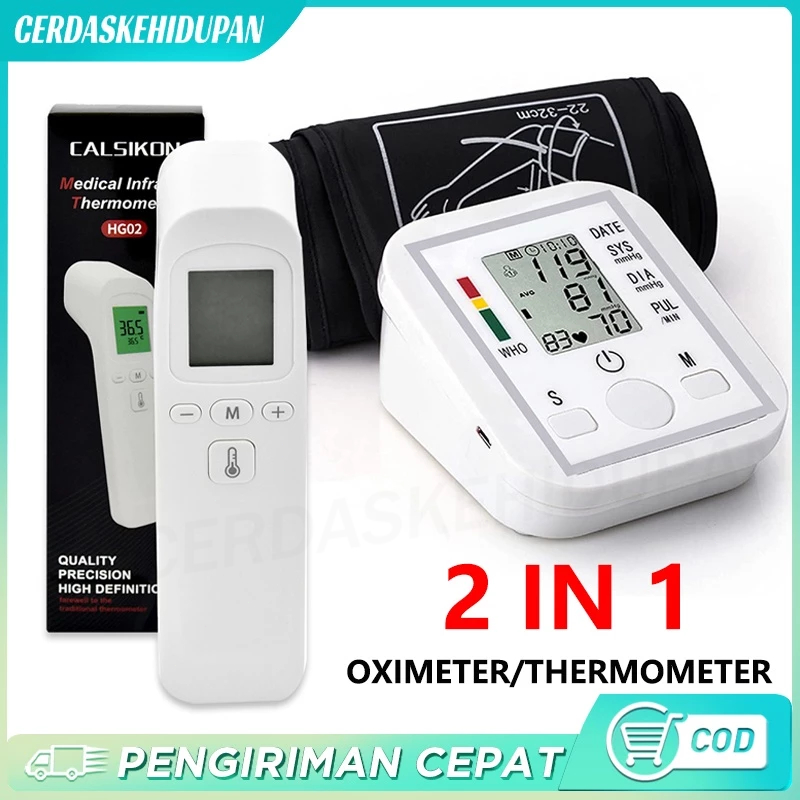 Jual Paket Lengkap Alat Kesehatan 2 in 1 / Tensimeter / Termometer ...