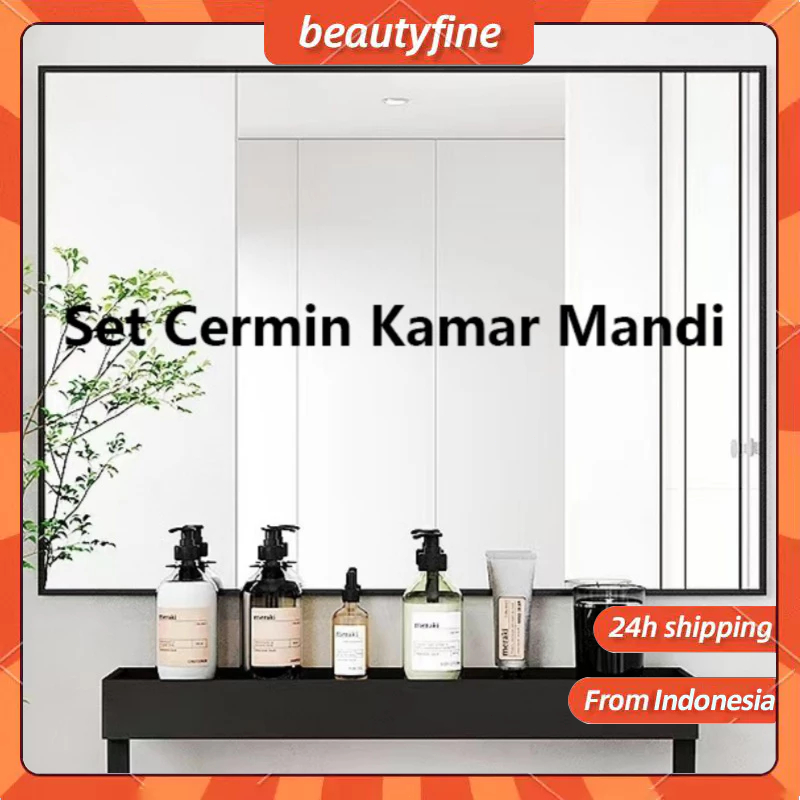 Jual 【COD】 Cermin Dinding Gantung Dengan Rak Kaca Cermin Tebal Cermin ...