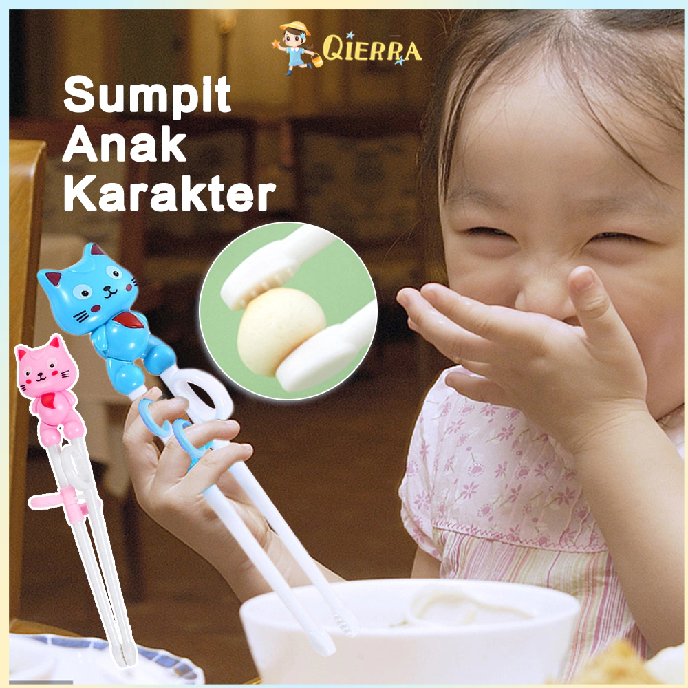Jual Qierra Sumpit Latihan Anak Karakter Lucu Alat Makan Anak Bayi ...