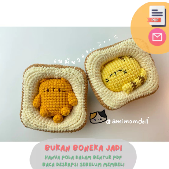 Jual Breadcat {Pdf File Amigurumi/crochet pattern} | Shopee Indonesia