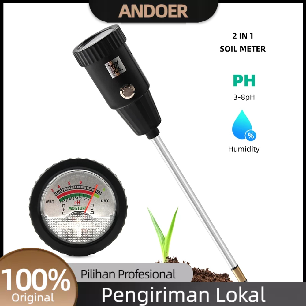 Jual [LOKAL]Soil Moisture Meter Alat Penggukur Tanah 2 in 1 Pen Type ...
