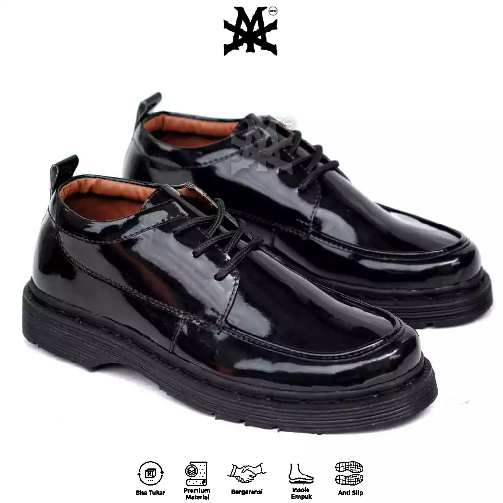 Jual MADEMAX - Sepatu Pantofel Pria Hitam Formal PDH Glosy Kerja Kantor ...