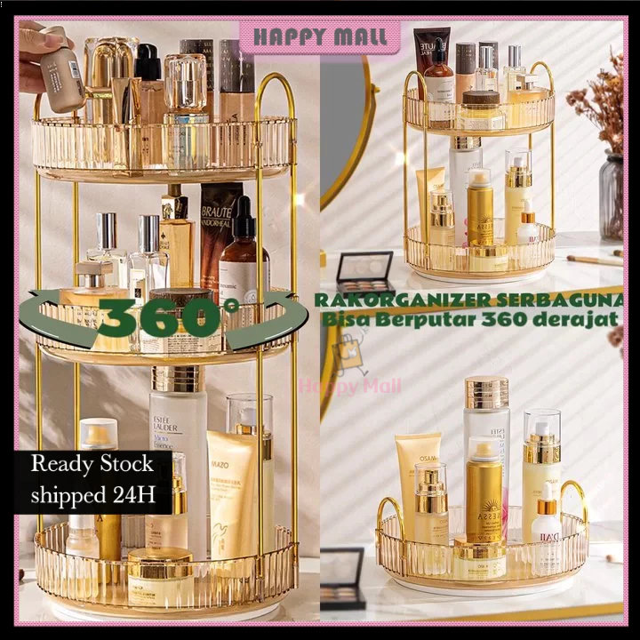 Jual 【HARGA TERENDAH】COD Rak Makeup Gold / STR / Rak Gold / Sea Lazy ...