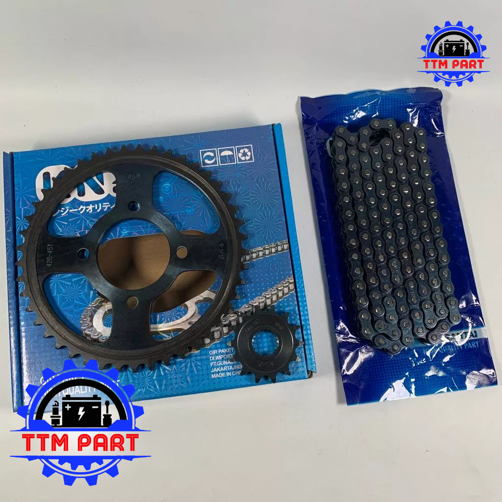Jual GEAR PAKET BAJA SUZUKI THUNDER-125 14/45T 428H - 120L GIR SET KNZ ...