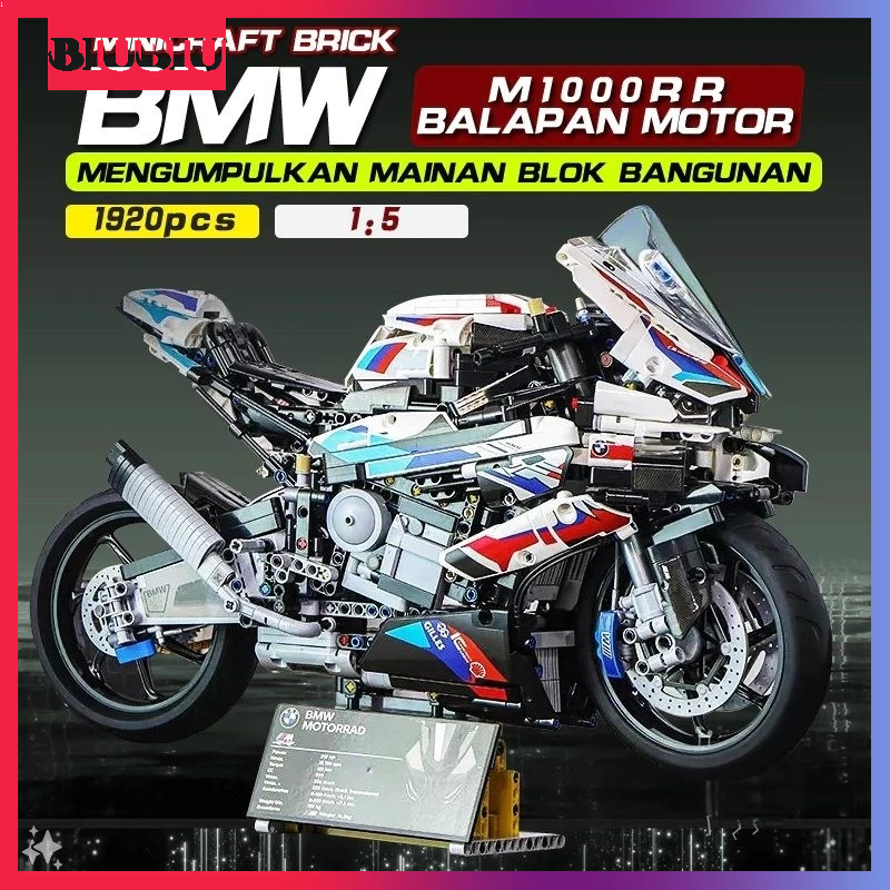 Jual 【READY】1:5 Brick Block 1920+Pcs Sepeda motor BMW M1000RR Mainan ...