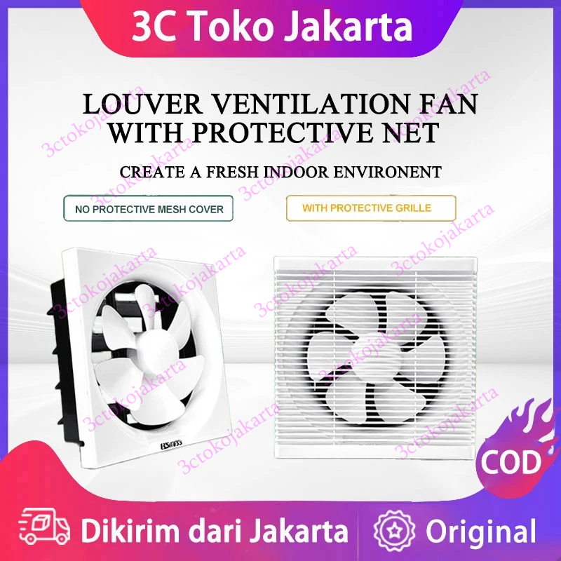 Jual Wall Exhaust/Hexos/Heksos Fan Dinding 6" Exhaust Fan Plafon ...