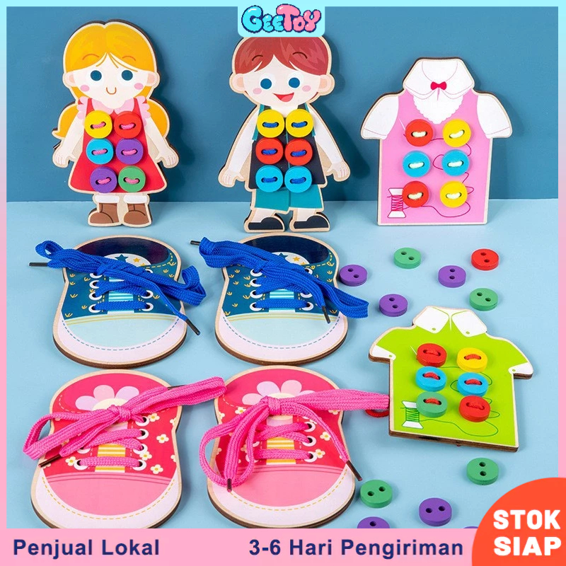 Jual Geetoy Sepatu Ikat Keterampilan Dasar Hidup Mainan Pendidikan ...