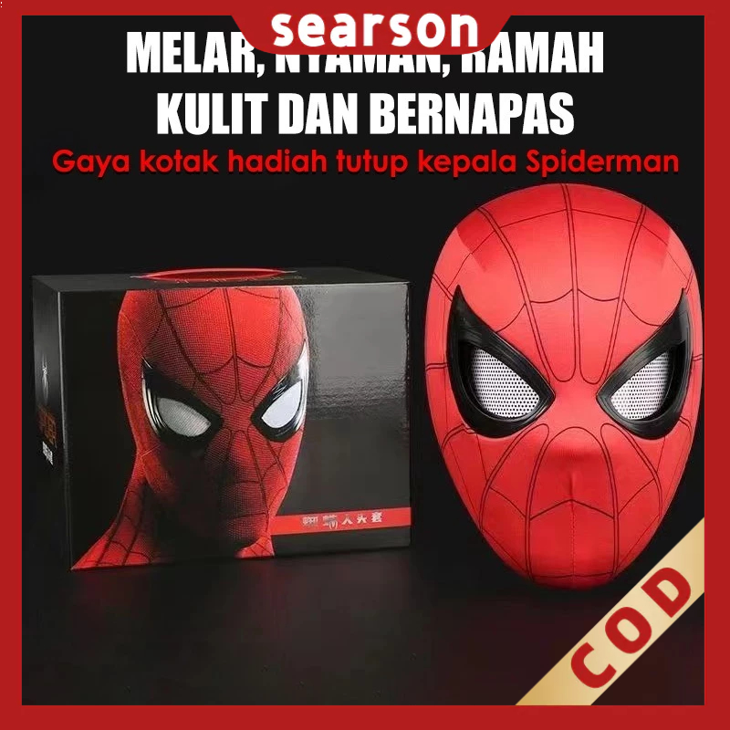 Jual Spider-Man Hood Mata Bergerak Kontro Topeng Mask Spiderman ...