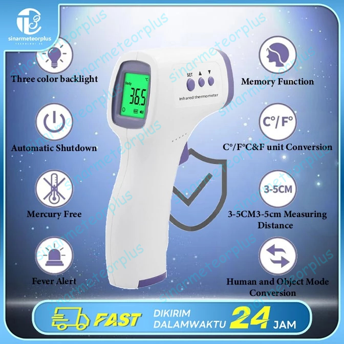Jual Thermometer Digital Infrared Gun / Termometer Suhu Tubuh /thermometer Dahi/ Alat ukur badan ...