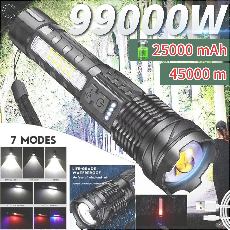 Jual Senter Swat Police Terbaik / Zoom 7 Mode Cahaya Senter/Senter Led ...
