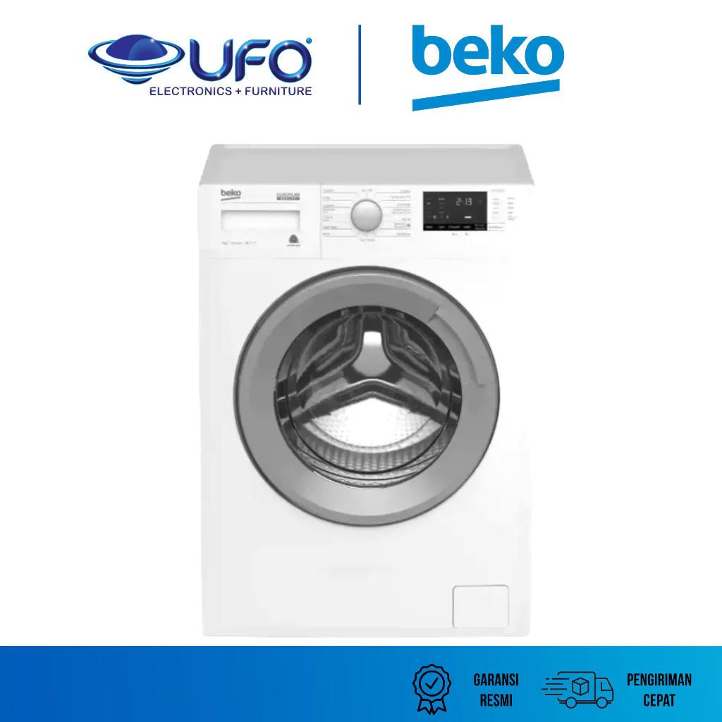 Jual Beko Mesin Cuci 1 Tabung Front Loading OptiSense Kapasitas 7 KG ...