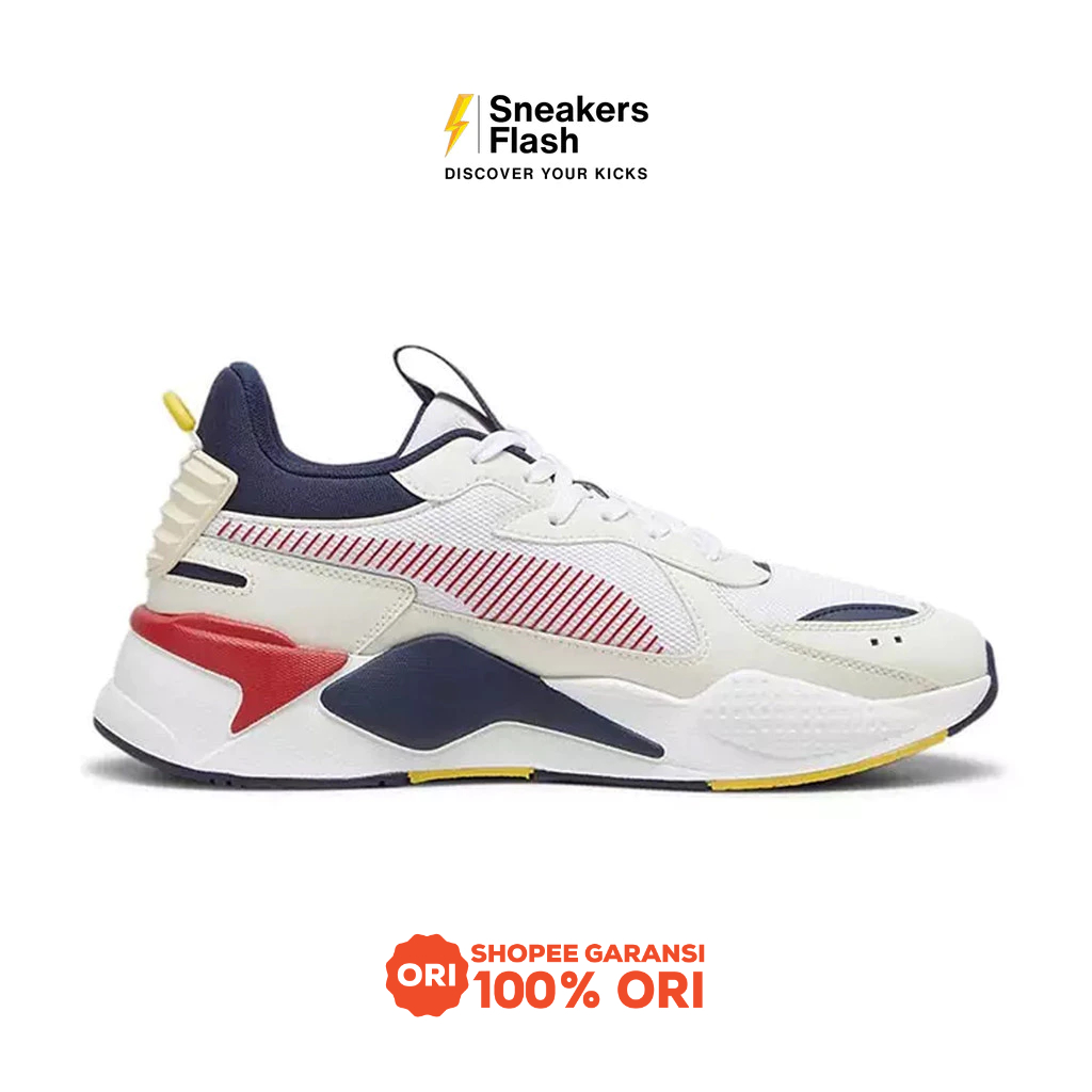 Jual Sepatu Sneakers Pria PUMA RS X GEEK WHITE WARM WHITE CLUB NAVY ...
