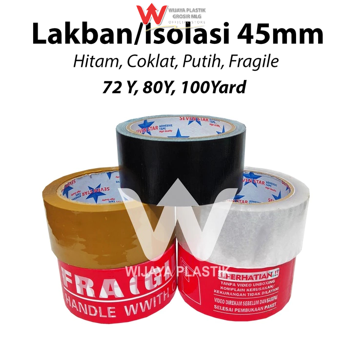 Jual [PROMO] Aneka Isolasi/Lakban Besar (Hitam/Coklat/Bening/Fragile ...