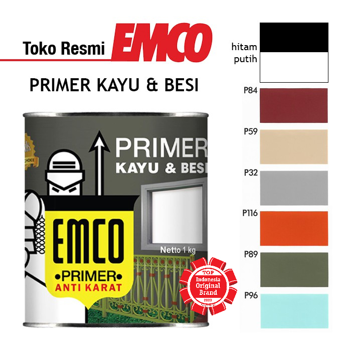 Jual Emco Primer Kayu & Besi PKB - 1kg Cat Dasar Anti Karat Anti Rayap 1 KG | Shopee Indonesia