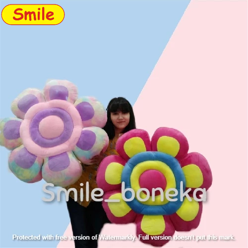 Jual SB/Bantal Bunga Jumbo Giant Flower Rainbow Happy House Warna Warni ...