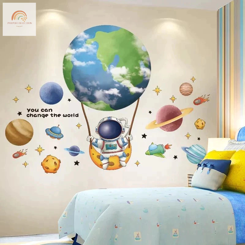 Jual Wall Stiker Dinding Anak premium Astronot Space Planet Antariksa ...