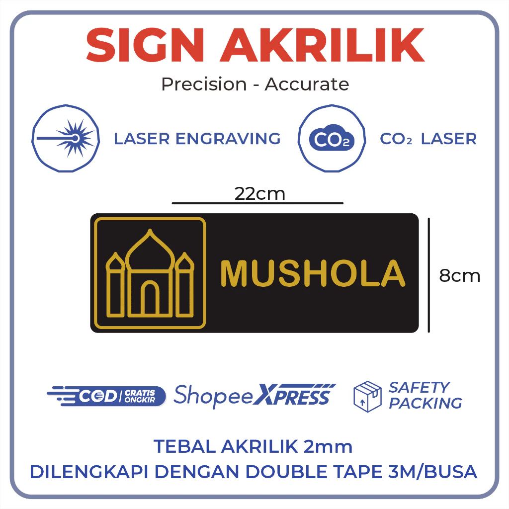 Jual MUSHOLA APOTEK AKRILIK/PAPAN ACRYLIC/SIGN BOARD ACRYLIC/LABEL ...