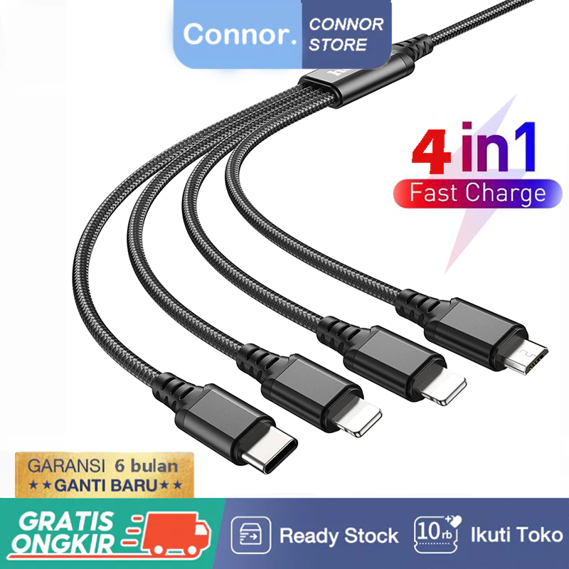 Jual Cable data Kabel data multifungsi 4 in 1 Fast Charging Type C ...