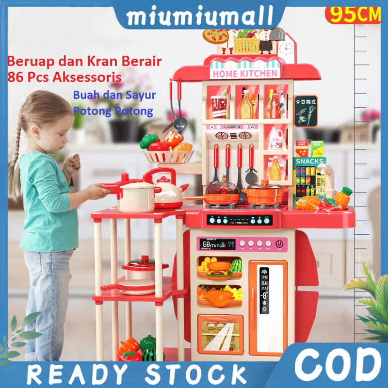 Jual 73 PCS 95CM Mainan Kitchen Set Jumbo dengan Wastafel Cuci Piring ...