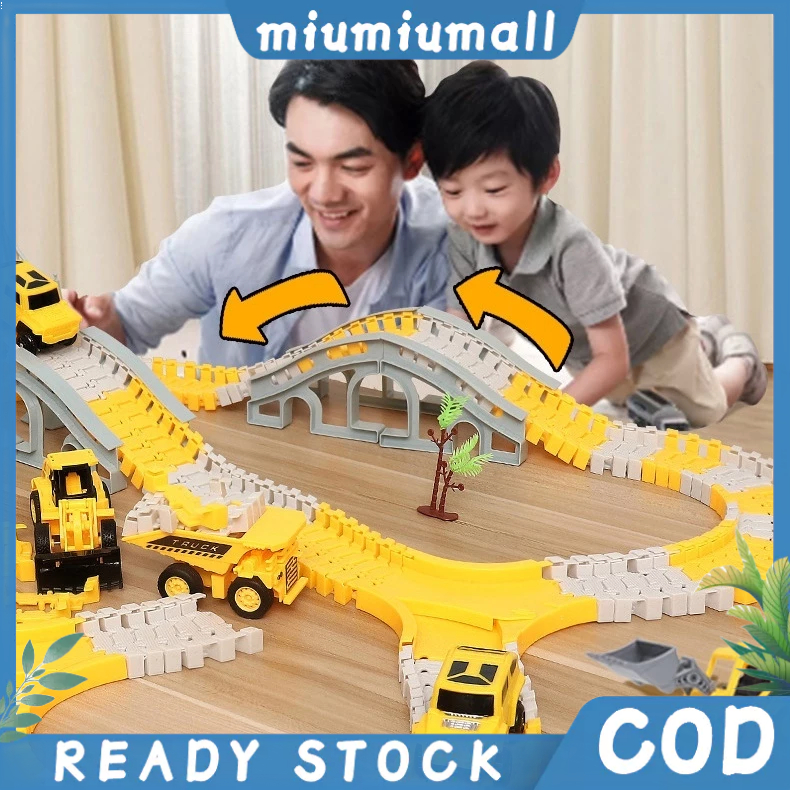 Jual 【Harga minimum】334PCS DIY Mainan Mobil Rel 2 Mobil Hadiah Ulang ...