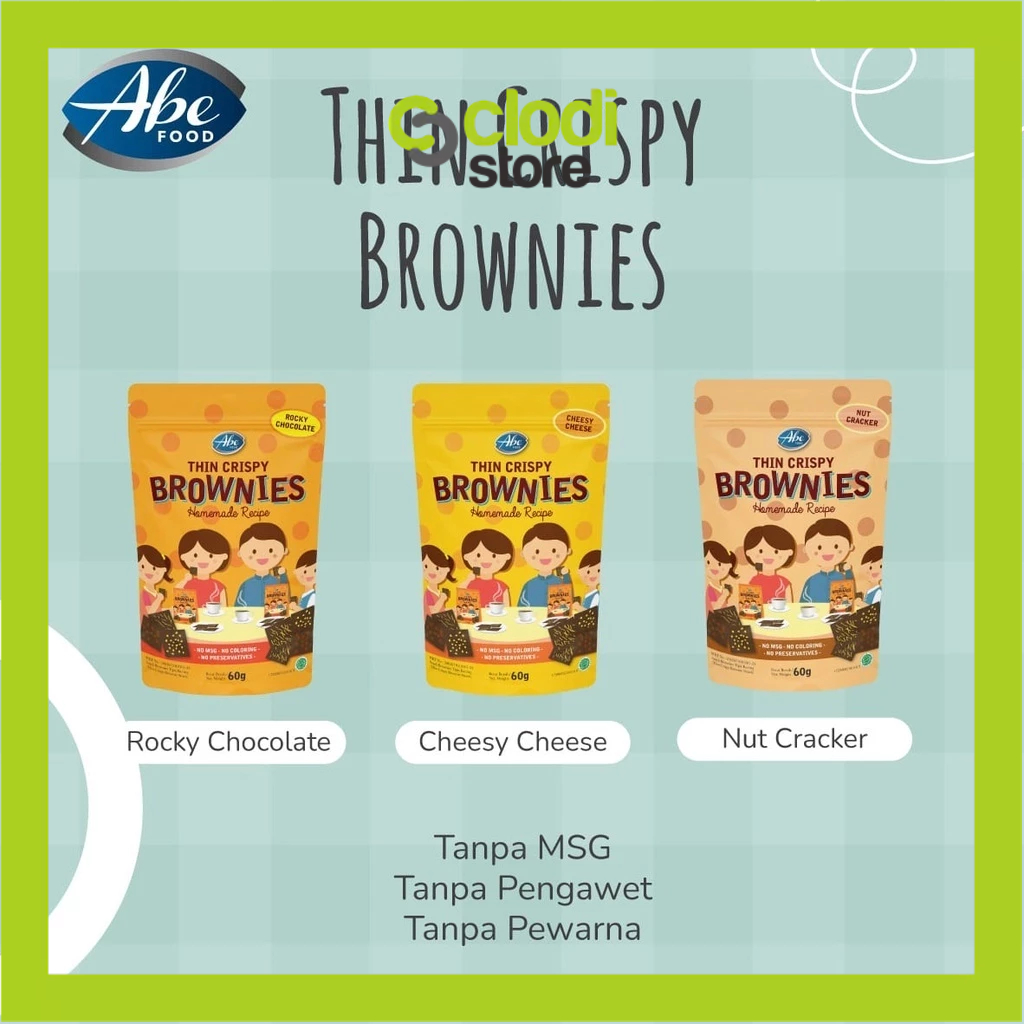 Jual Abe Food Thin Crispy Brownies/ Biskuit Anak Sehat/ Makanan Ringan ...