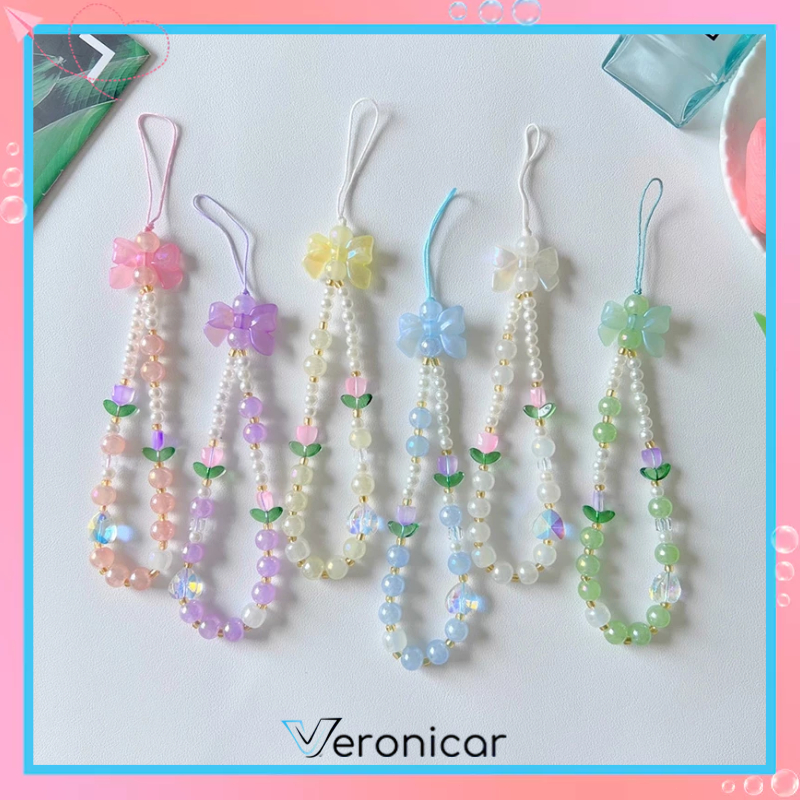 Jual Tulip Beaded Phone Lanyard Bunga Rantai Telepon Bunga Fashion ...