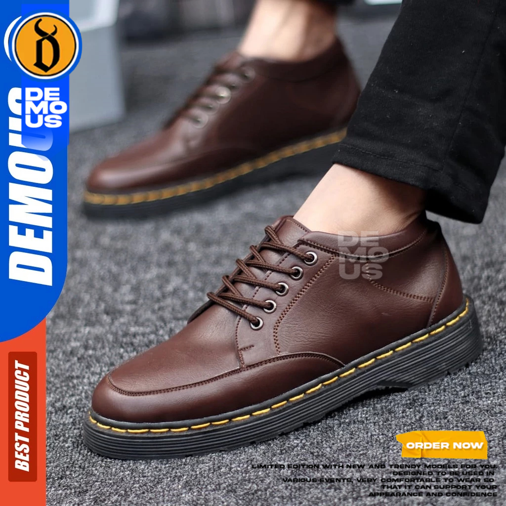 Jual DEMOUS Fusion - Sepatu Pantofel Formal Docmart Low Boots Kerja ...