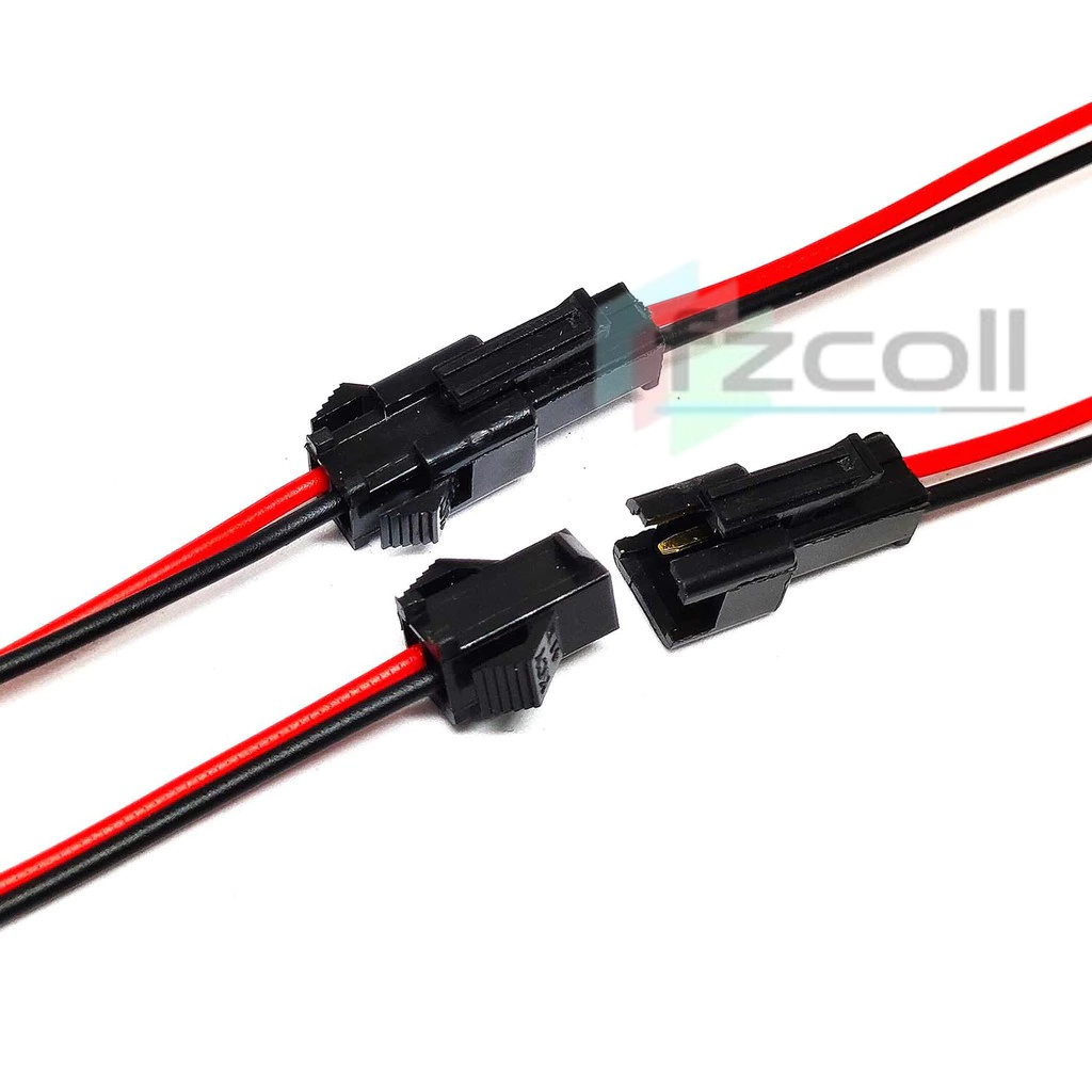 Jual Soket Terminal JST Kabel 2 PIN Jantan Betina Konektor Socket EL DC ...